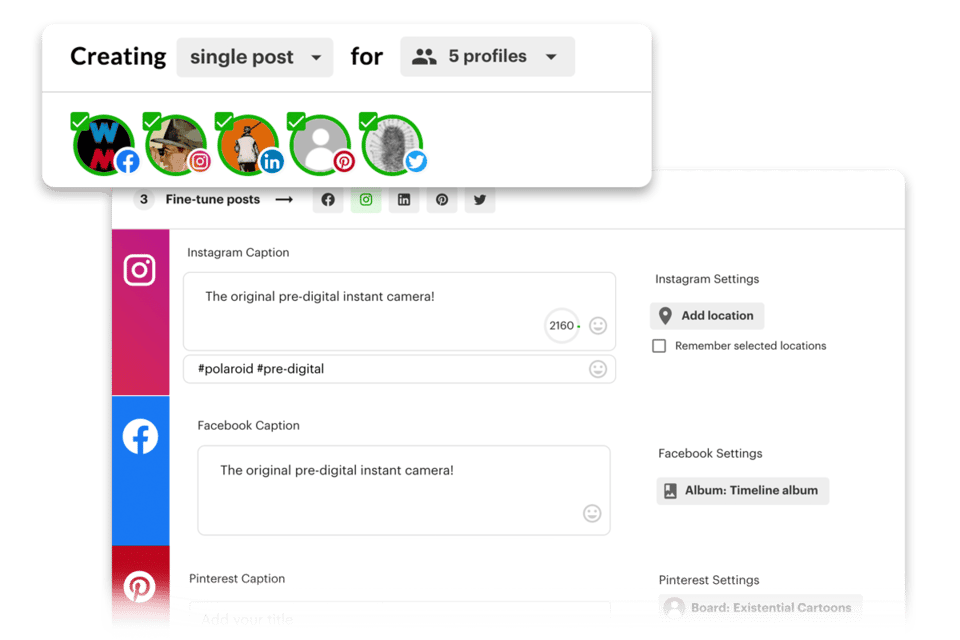 Create: Compose, customize and preview your posts
